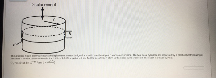 Solved Displacement 5 The attached Figure shows a capacitive | Chegg.com