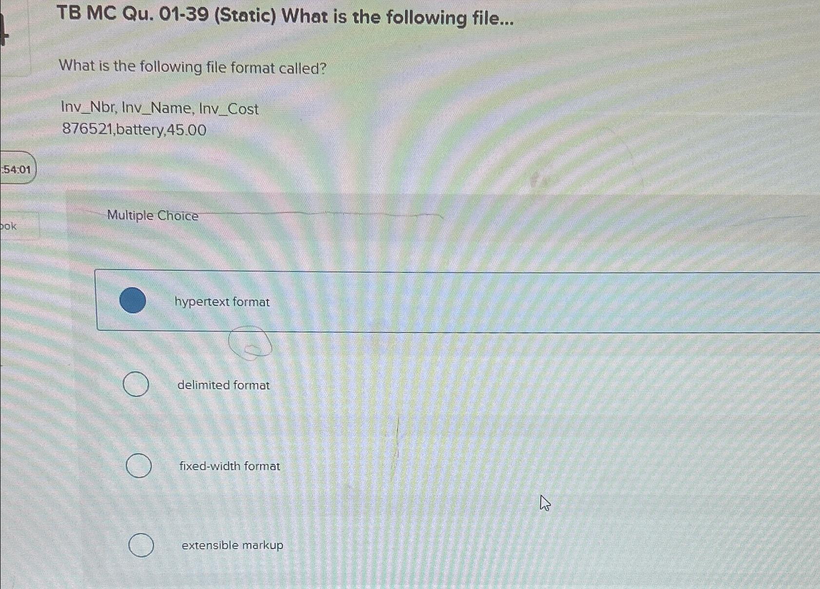 Solved TB MC Qu. 01-39 (Static) ﻿What is the following | Chegg.com