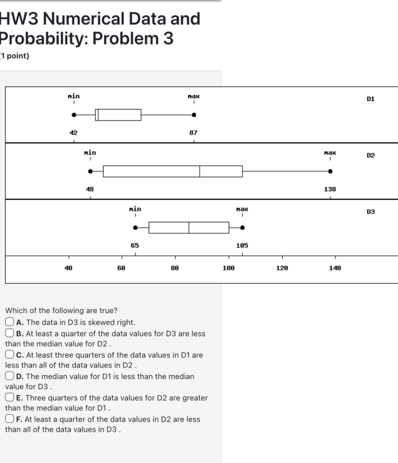 Solved HW3 ﻿Numerical Data andProbability: Problem 3( | Chegg.com