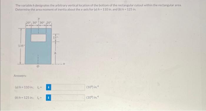 Solved The variable h desigrates the arbitrary vertical | Chegg.com