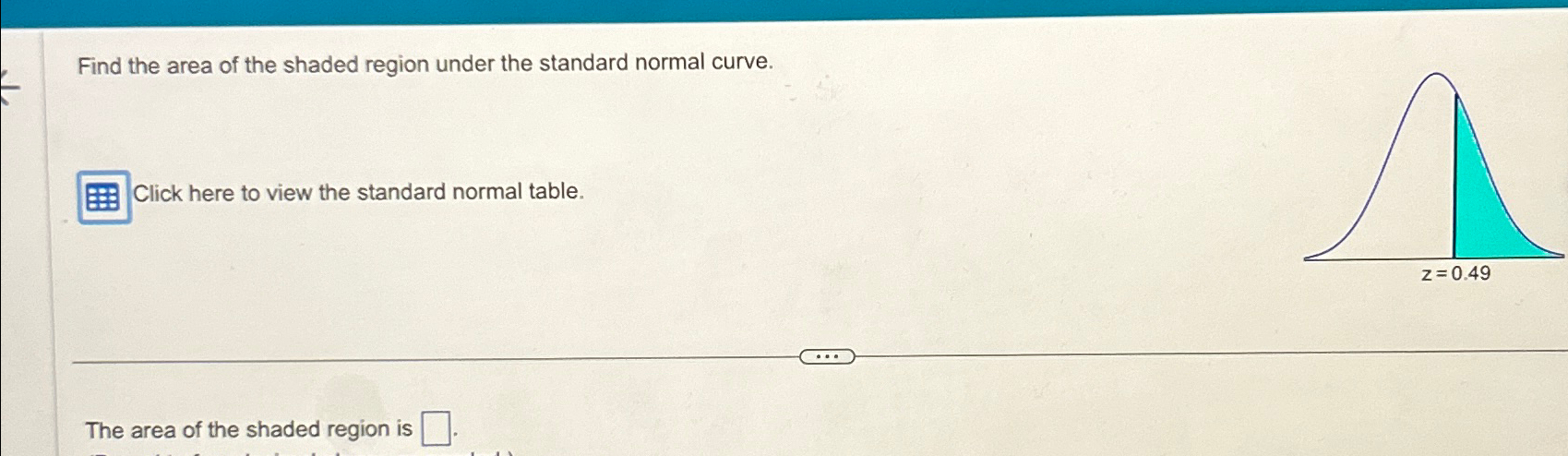 Solved Use a table of cumulative areas under the normal | Chegg.com
