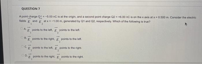 Solved A point charge Q1=−5.00nC is at the origin, and a | Chegg.com