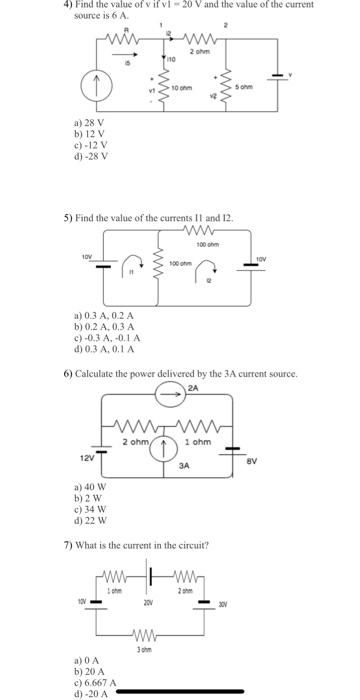 Solved 1) The voltage across the 40 ohm resistor is 60 ohm | Chegg.com