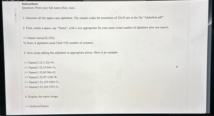 Solved 1. Generate all the upper-case alphabets. The sample | Chegg.com