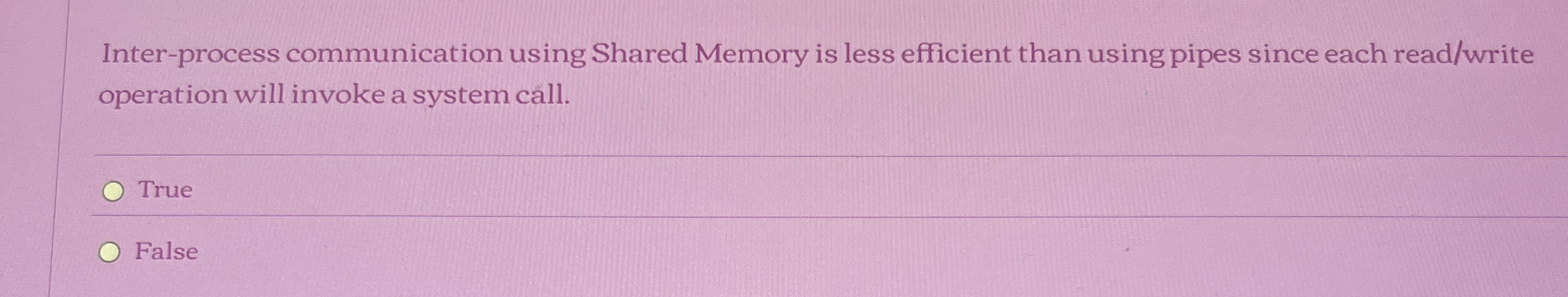 Solved Inter-process communication using Shared Memory is | Chegg.com