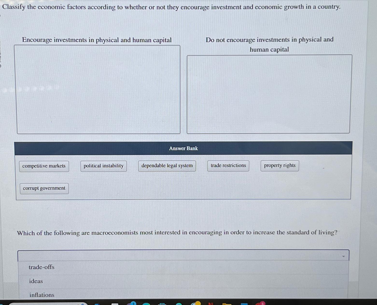 Solved Classify the economic factors according to whether or | Chegg.com