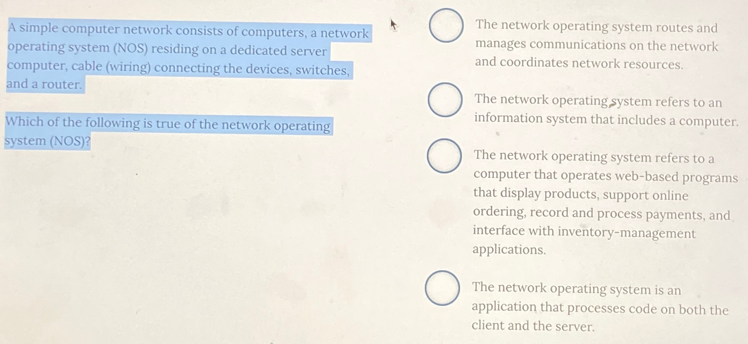 Solved A simple computer network consists of computers, a | Chegg.com