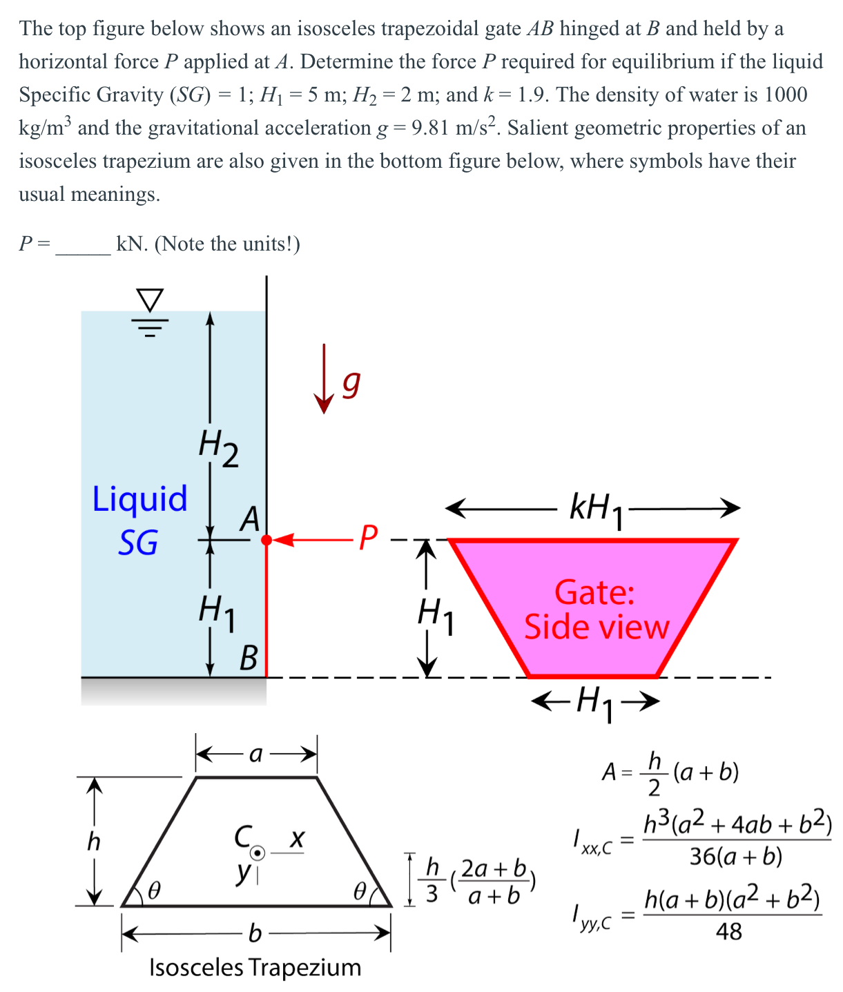 Solved The top figure below shows an isosceles trapezoidal | Chegg.com