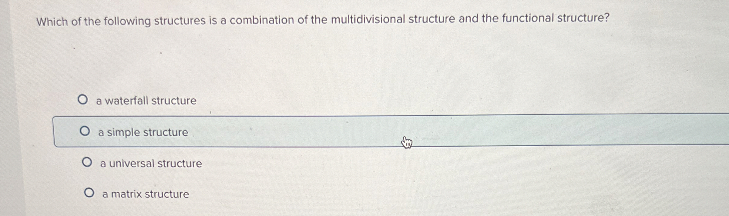 Solved Which of the following structures is a combination of | Chegg.com