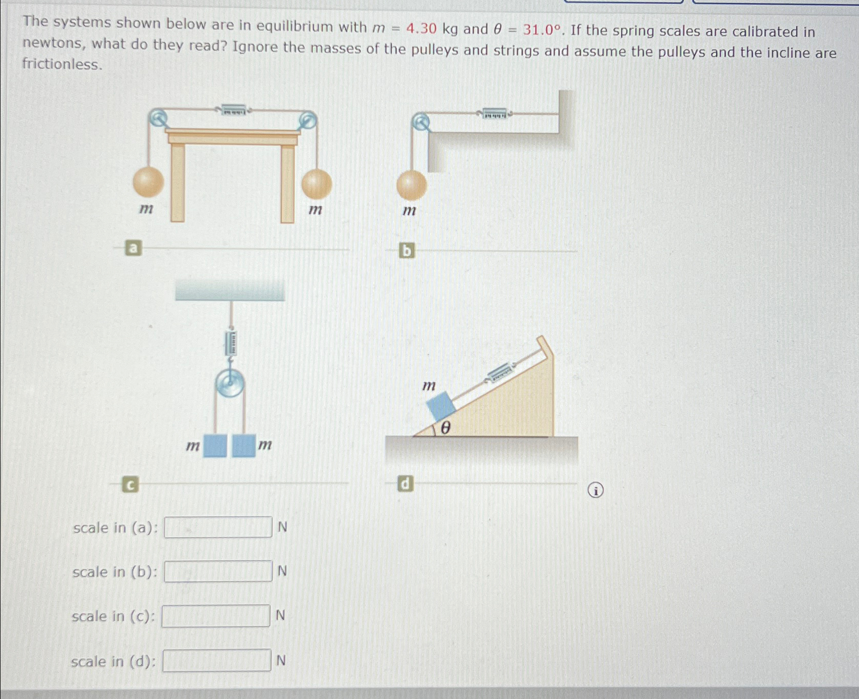 Solved The systems shown below are in equilibrium with | Chegg.com