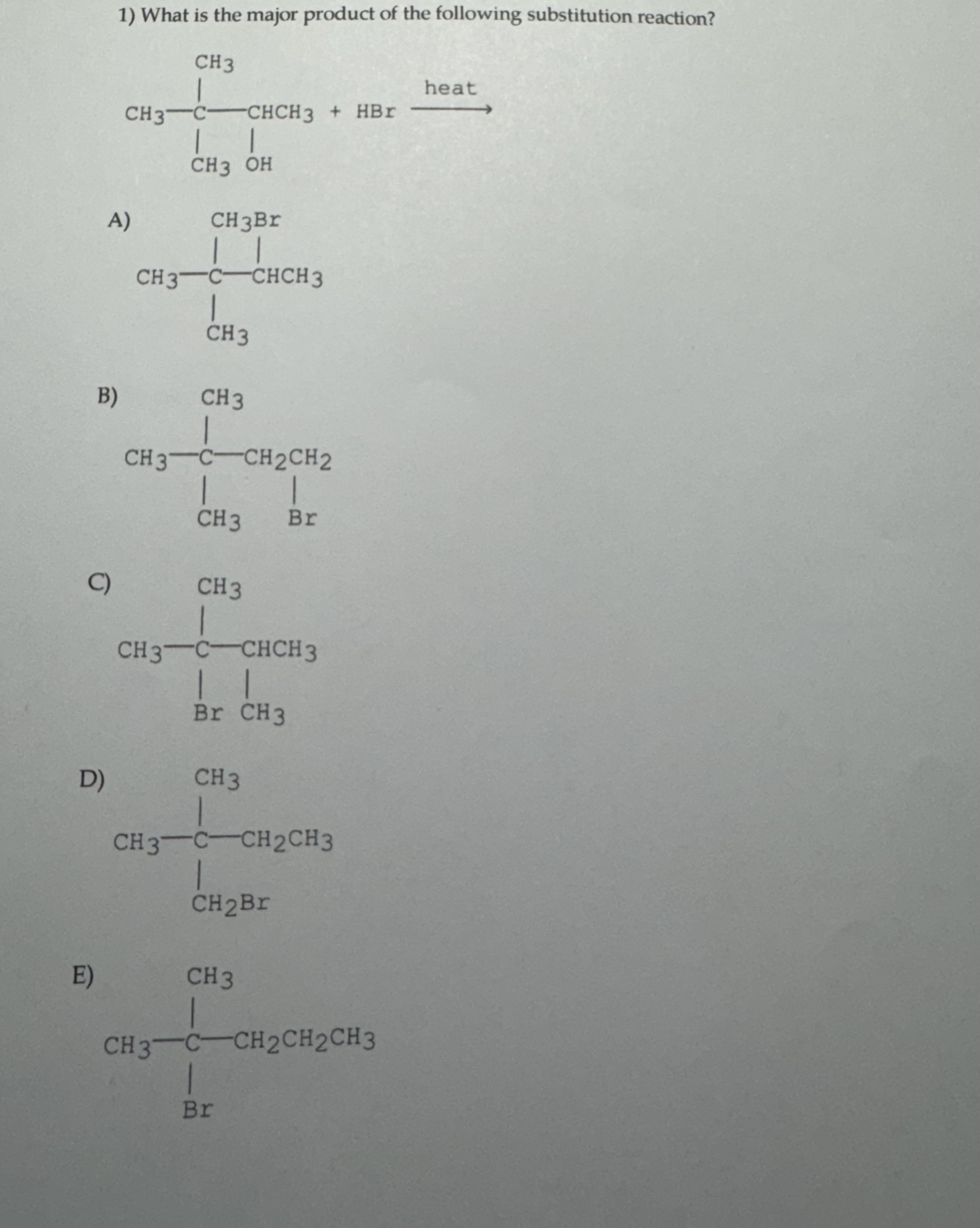Solved What is ﻿the major product of ﻿the following | Chegg.com