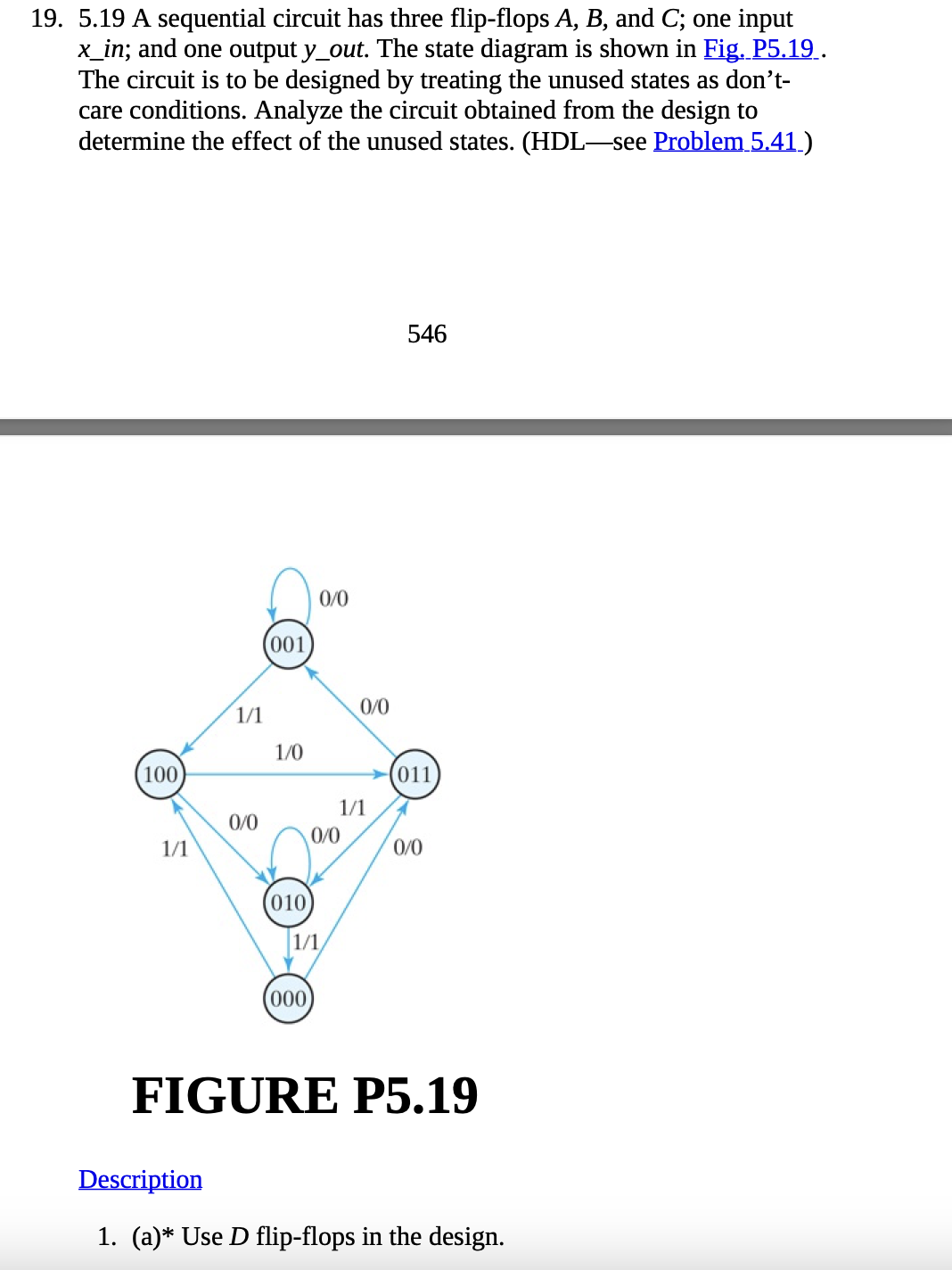 Solved 5.19 ﻿A sequential circuit has three flip-flops A,B, | Chegg.com