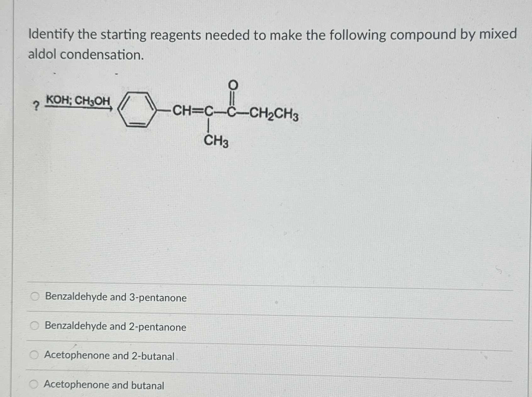 Solved Identify the starting reagents needed to make the | Chegg.com