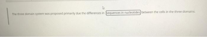 Solved The three domain system was proposed primarily due | Chegg.com