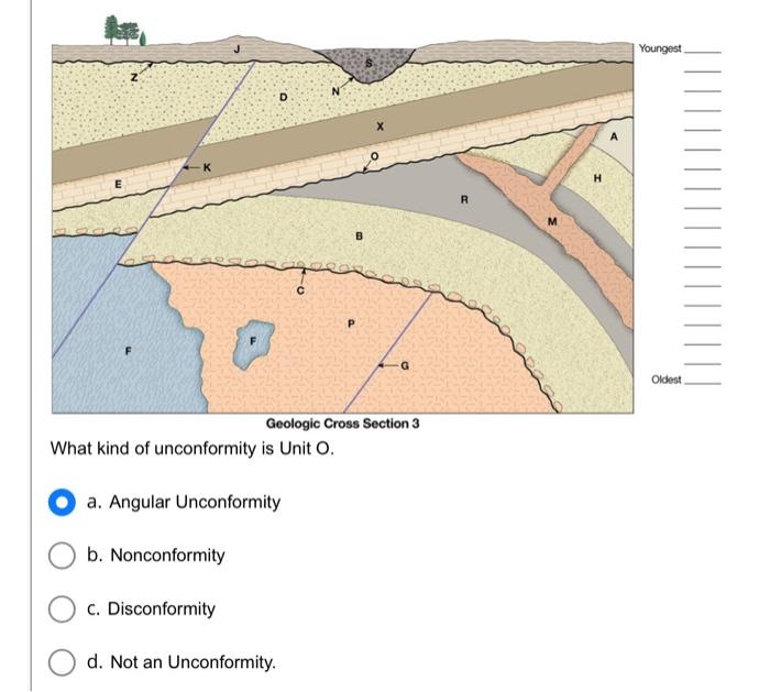 Solved What is Geologic Unit P, look at the key in the lab | Chegg.com