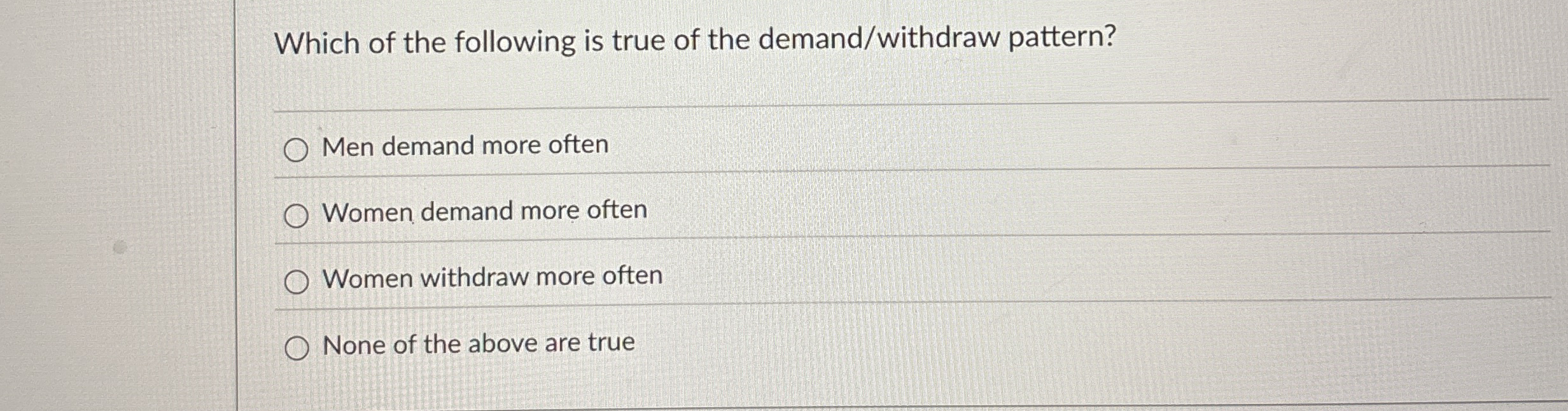 Solved Which of the following is true of the demand/withdraw | Chegg.com