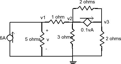 Solved Use mesh analysis to find v1, v2, and v3 for the | Chegg.com