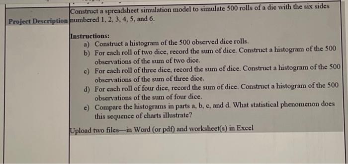 Solved Construct a spreadsheet simulation model to simulate | Chegg.com