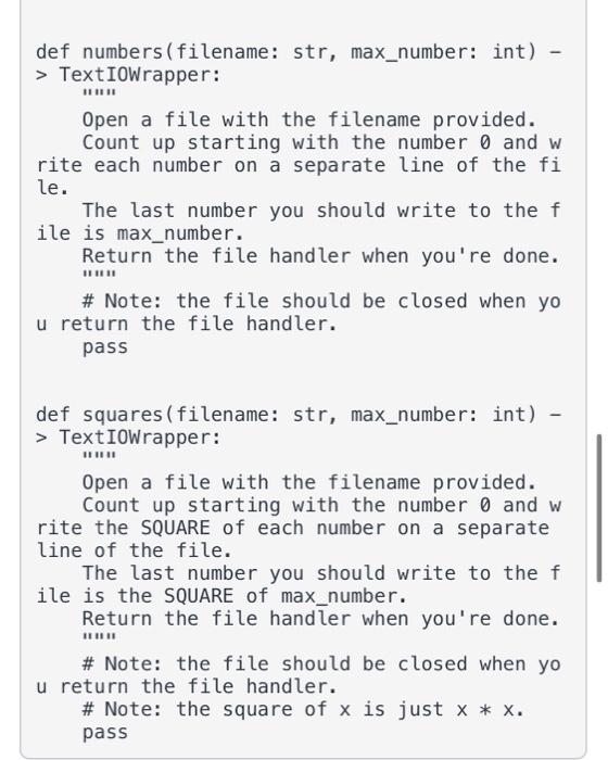 Solved Implement the following functions in the given code: | Chegg.com