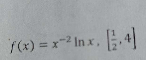 Solved f(x)=x-2lnx,[12,4] ﻿find absolute minimum and maximum | Chegg.com