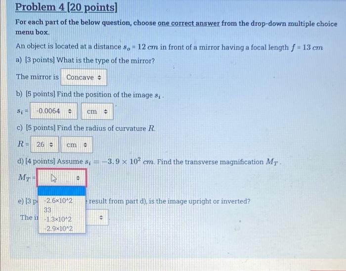 Solved Problem 4 (20 points) For each part of the below | Chegg.com