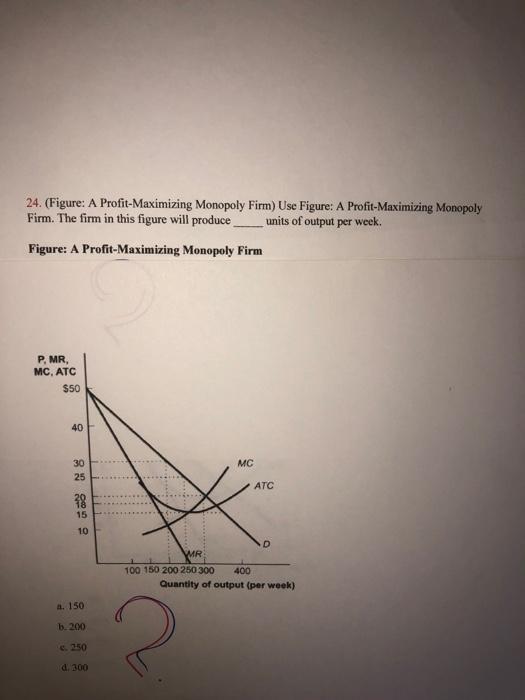 Solved 24. (Figure: A Profit-Maximizing Monopoly Firm) Use | Chegg.com