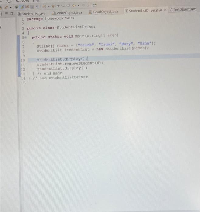 Solved - Modify the code in Chapter 15's StudentList class | Chegg.com