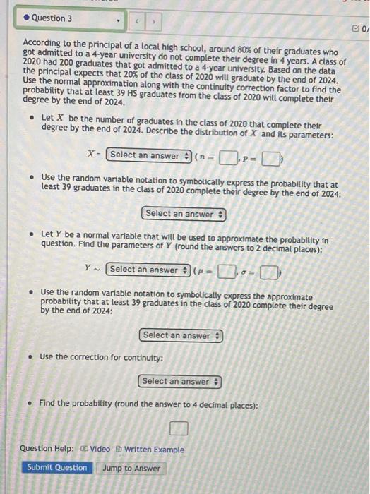 Solved - Homework - 6.6 - Normal as Approximation to | Chegg.com