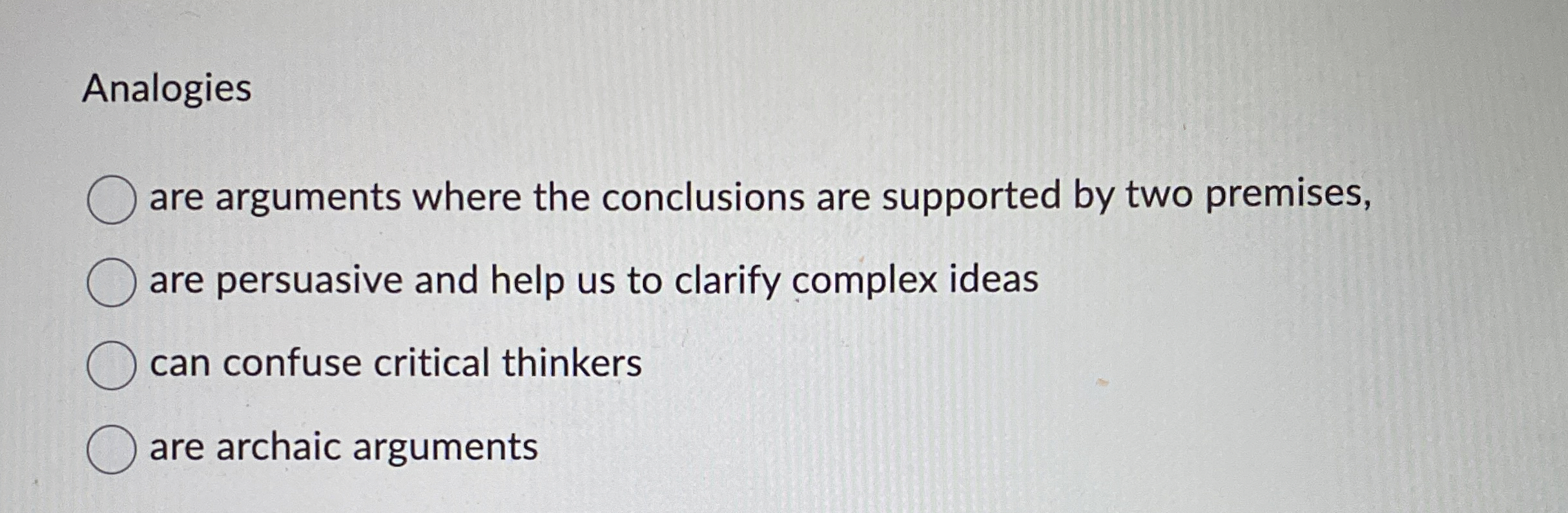 Solved Analogiesare arguments where the conclusions are | Chegg.com