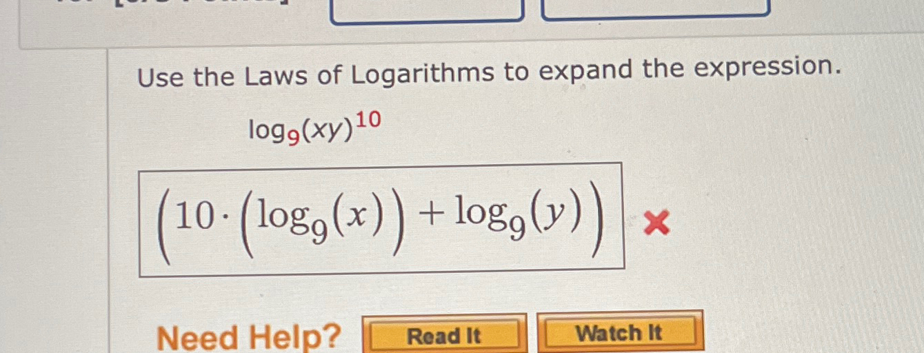 Solved Use the Laws of Logarithms to expand the | Chegg.com