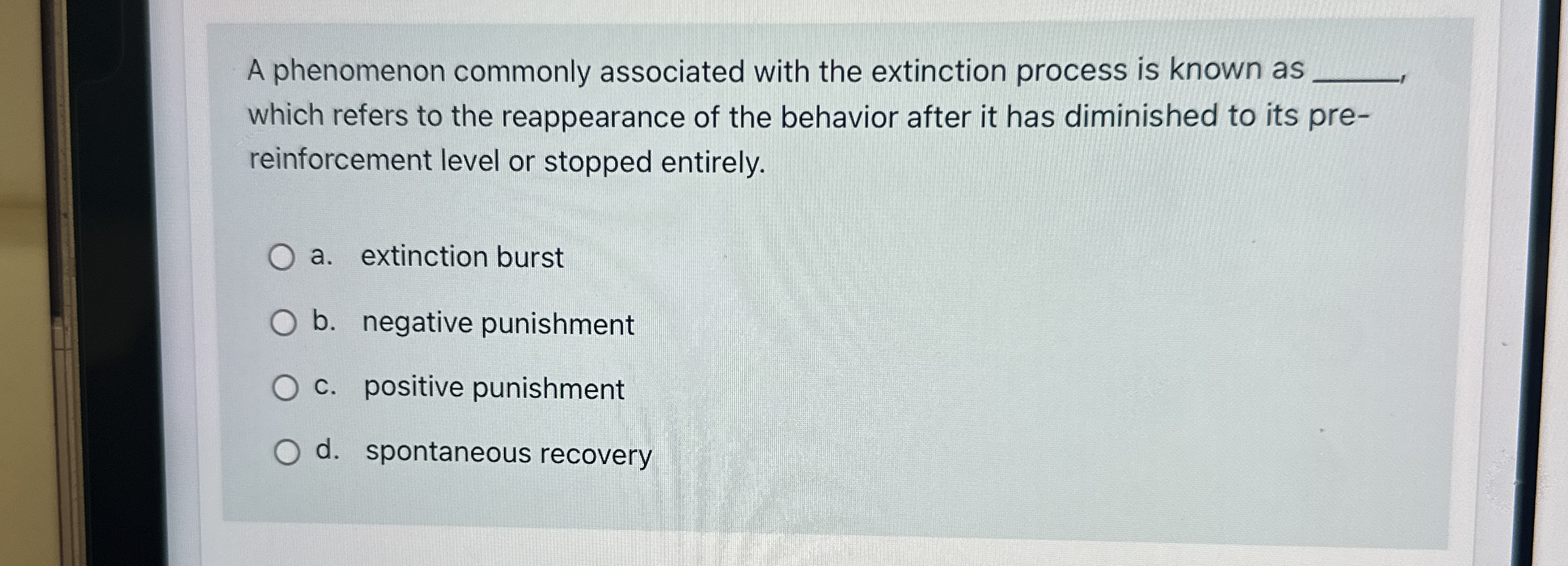 Solved A phenomenon commonly associated with the extinction | Chegg.com