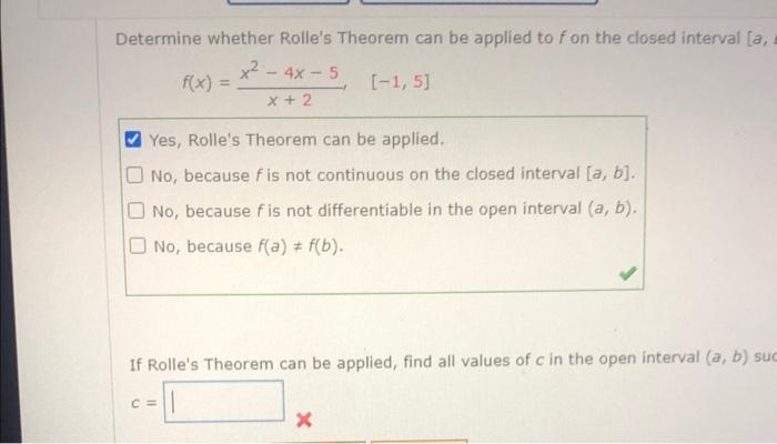 Solved Determine whether Rolle's Theorem can be applied to f | Chegg.com