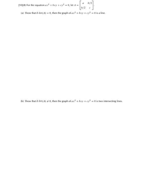 Solved [10](8) For the equation | Chegg.com