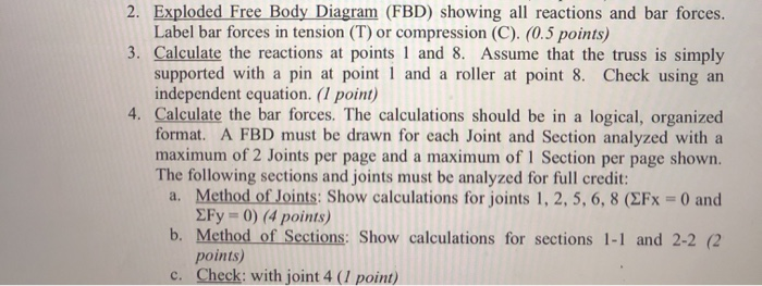 2. Exploded Free Body Diagram (FBD) showing all | Chegg.com