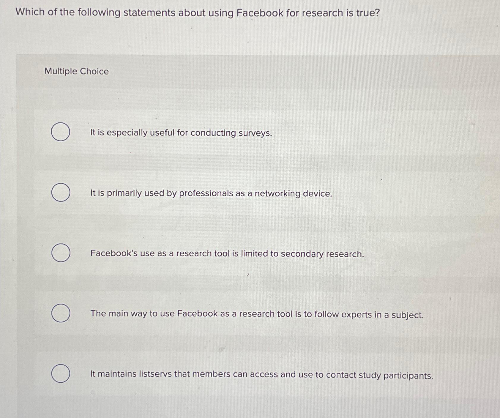 Solved Which of the following statements about using | Chegg.com