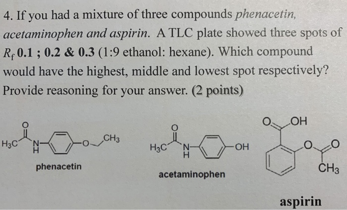 Solved 4. If you had a mixture of three compounds | Chegg.com