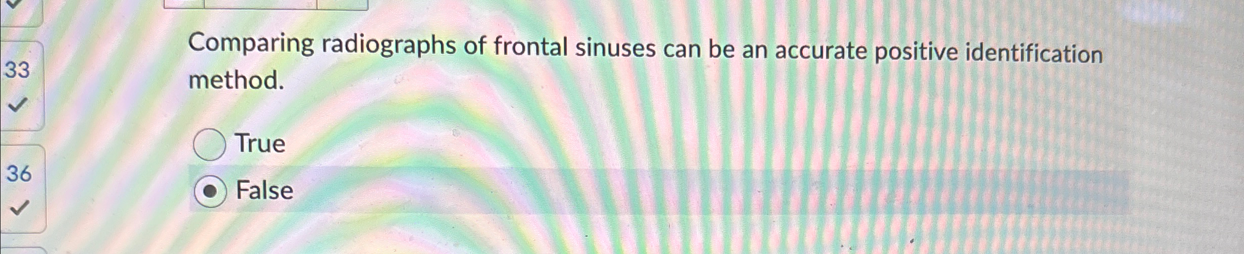 Solved Comparing radiographs of frontal sinuses can be an | Chegg.com