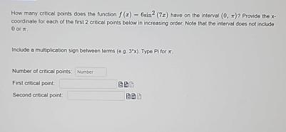 Solved How many critical points does the function | Chegg.com