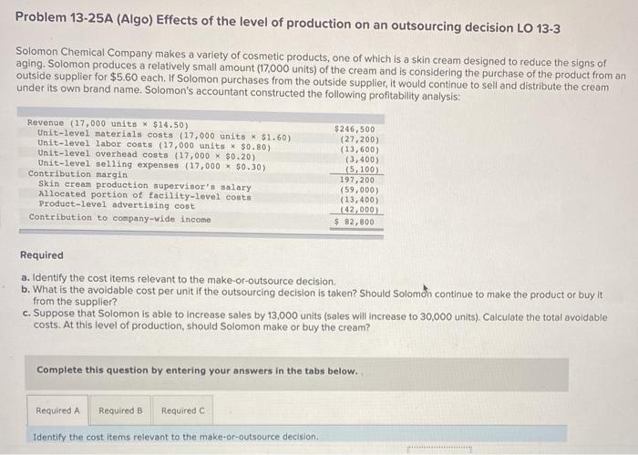 Solved Problem 13-24A (Algo) Effect of order quantity on | Chegg.com