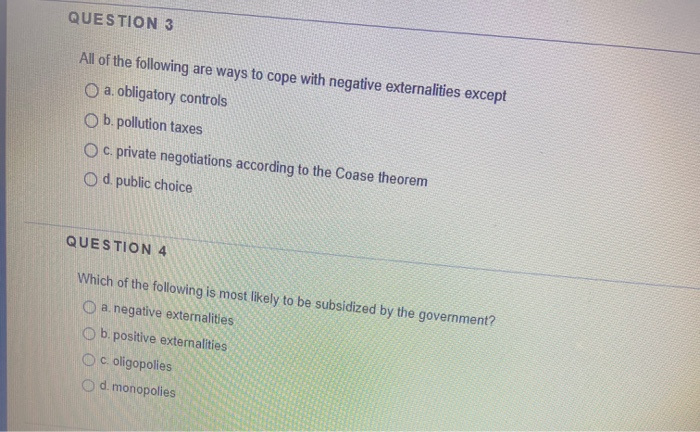 Solved QUESTION 3 All of the following are ways to cope with | Chegg.com