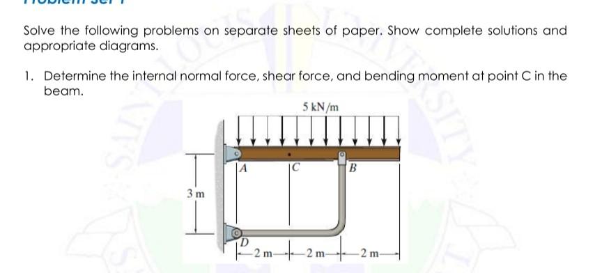 Solved Solve the following problems on separate sheets of | Chegg.com