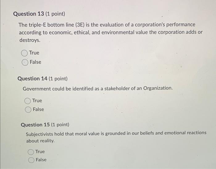The triple- E bottom line ( 3E ) is the evaluation of | Chegg.com