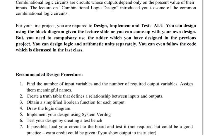Solved Combinational logic circuits are circuits whose | Chegg.com