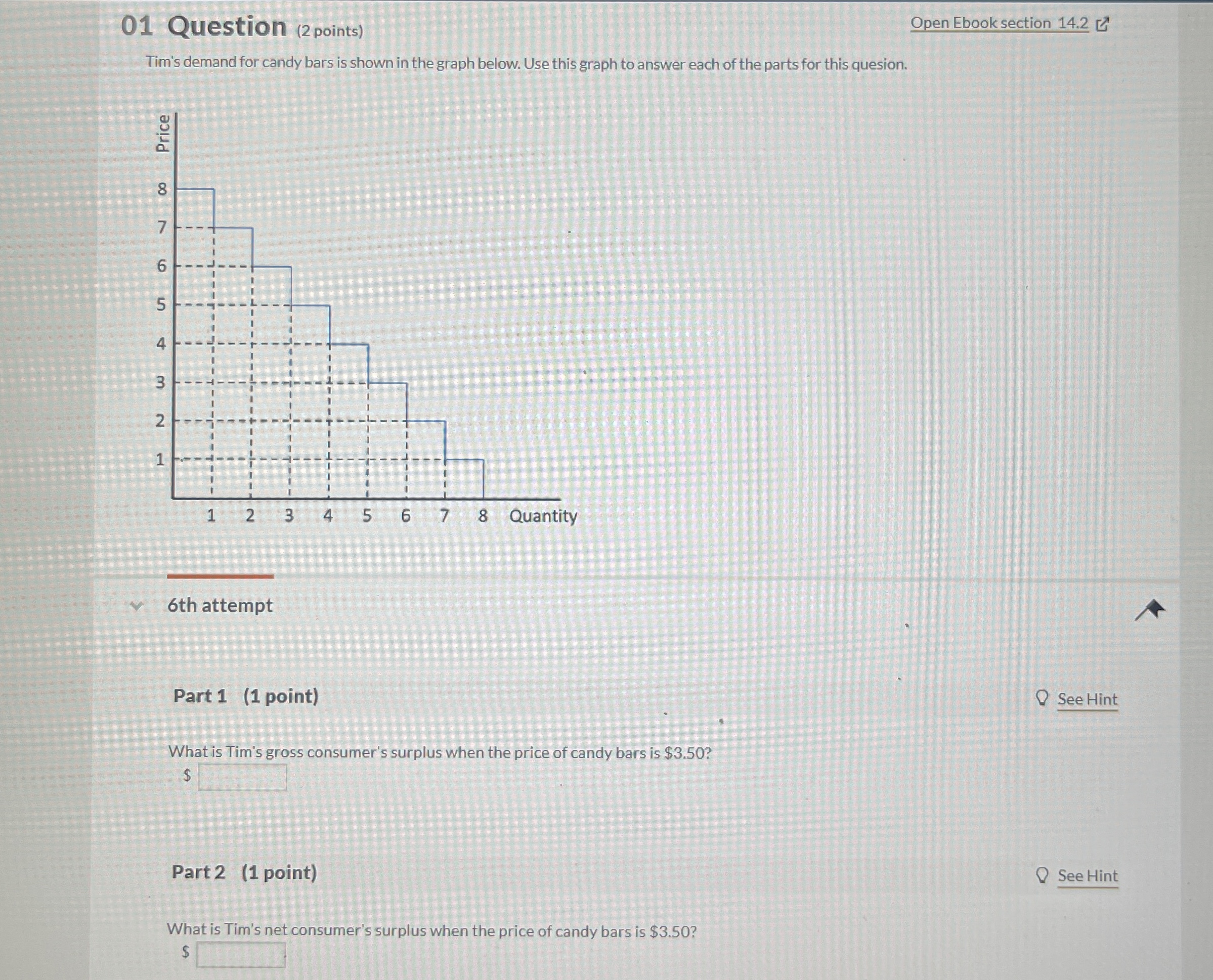 Solved 01 ﻿Question (2 ﻿points)Open Ebook section 14.2Tim's | Chegg.com