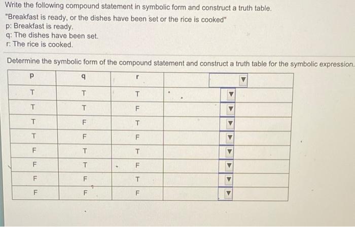 Solved Write the following compound statement in symbolic | Chegg.com