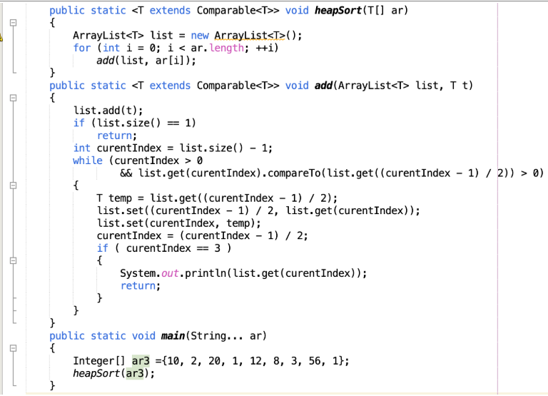 Solved How can i trace this code by hand?public static > | Chegg.com