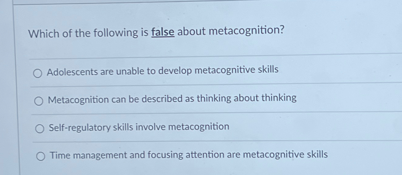 Solved Which of the following is false about | Chegg.com