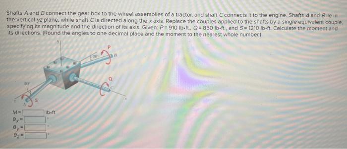 Solved Shafts A and B connect the gear box to the wheel | Chegg.com