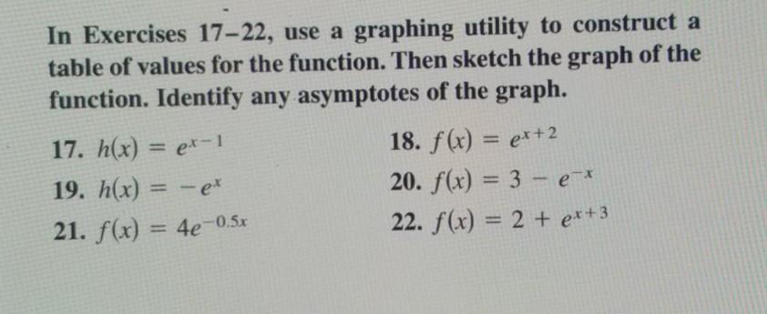 Solved In Exercises 17−22, use a graphing utility to | Chegg.com
