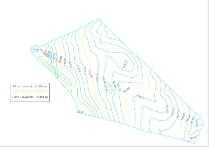Solved Choose path on given contour map, with min. two | Chegg.com